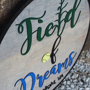 Large Softball Field Sign Round Baseball Field Over Sized Corn Field ...