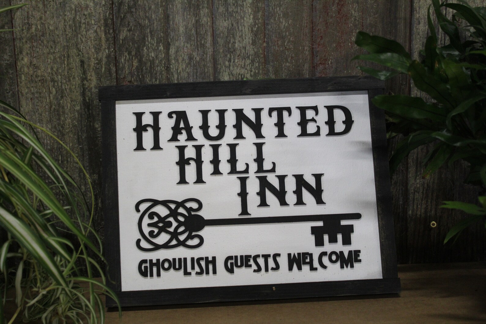 Haunted Hill Inn Sign Ghoul Ghosts Key Black White Guest - Etsy