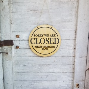 12 Inch Wood Open Closed Sign for Your Store Front Door - Etsy