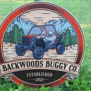 Custom Logo Emblem Raised Text Business Sign Image Large ATV ...
