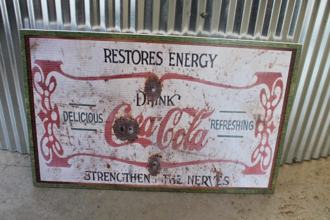 Antique Coca-cola Barn Sign: Rustic Weatherproof PVC Decor - Etsy