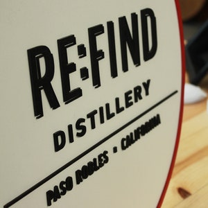 Distillery Drink Bar Table Top Standing Desk Sitter Custom Round ...