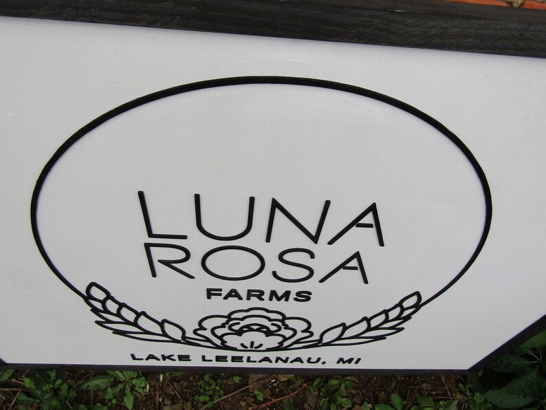 Luna Rosa Farms Homestead Sign Commerical Signage Floral Hoop - Etsy