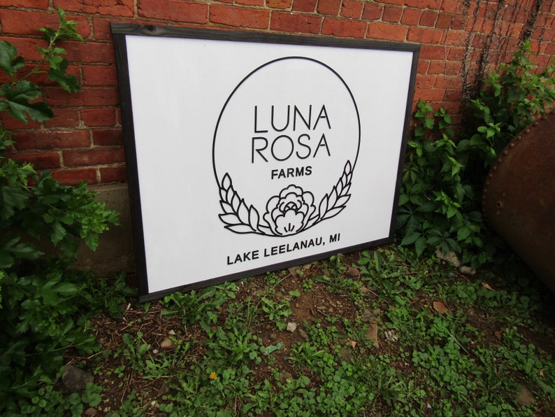 Luna Rosa Farms Homestead Sign Commerical Signage Floral Hoop - Etsy