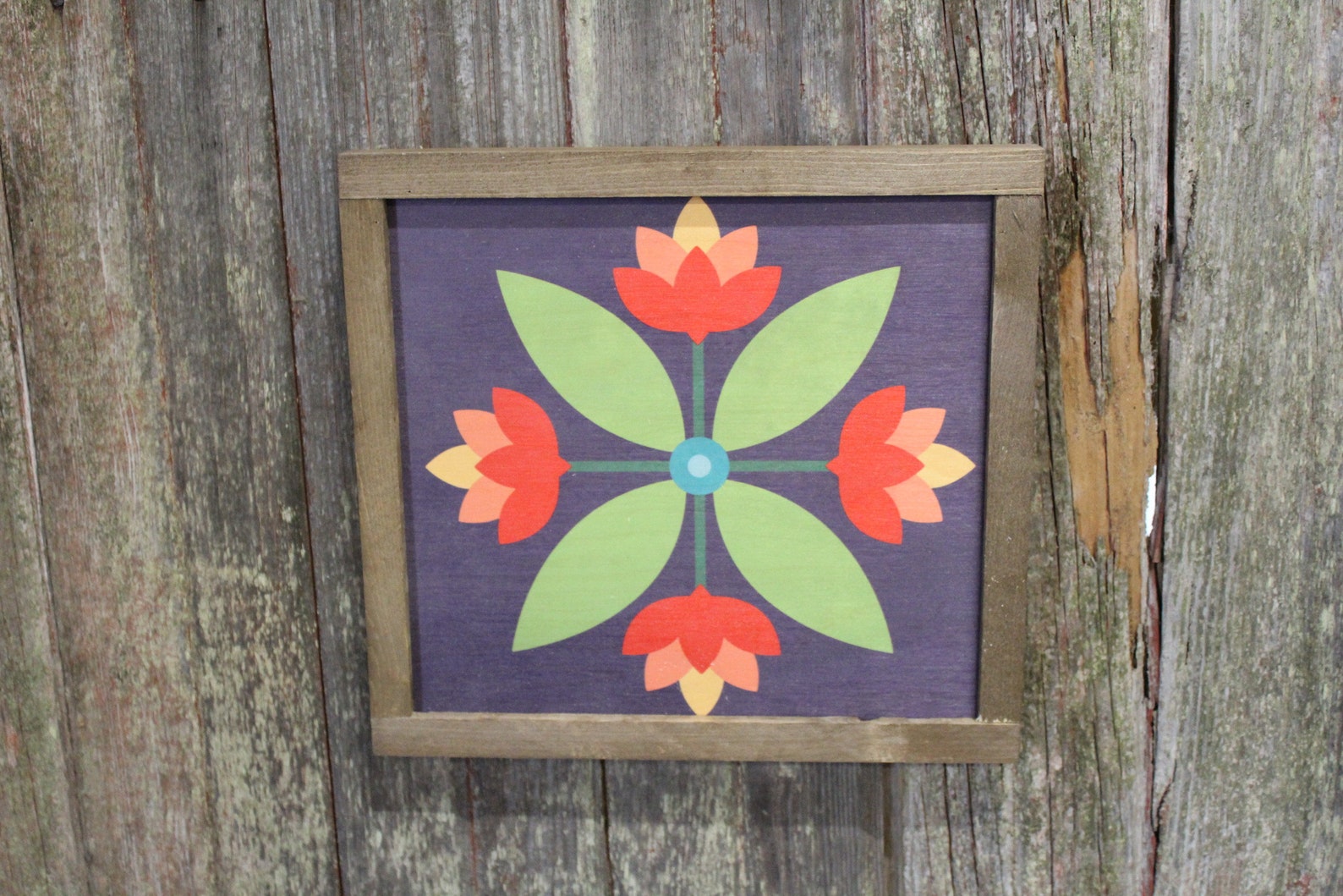 Tulip Barn Quilt Wood Sign: Floral Farmhouse Wall Art - Etsy
