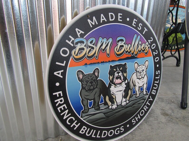 Custom Printed on Wood Sign Kennel Breeder Bullie Frenchie - Etsy