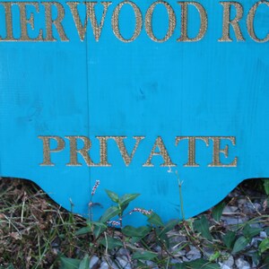 Large Private Drive Sign Engraved Solid Wood Custom Commercial Business ...
