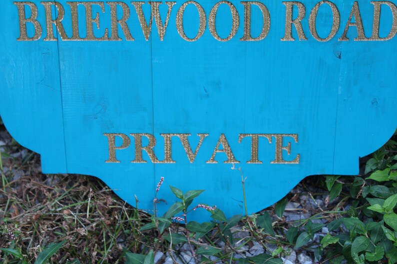 Large Private Drive Sign Engraved Solid Wood Custom Commercial - Etsy