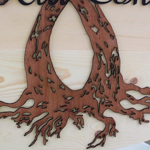 Natural 3D Raised Text Logo Oval Business Sign Custom Tree Your Graphic ...