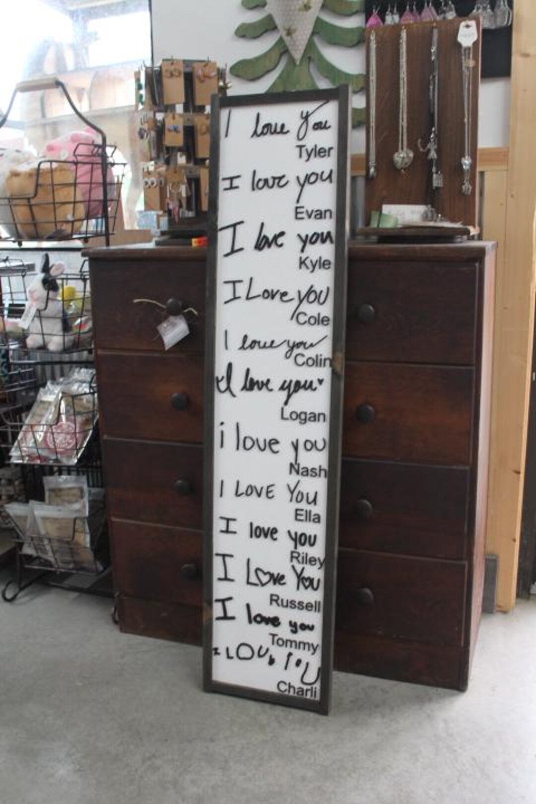 Custom Gift I Love You Handwriting Sign Kids Parents Grandparents for ...