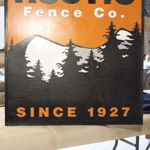 Raised Text Business Sign 3D Fence Company Large Custom Sign Black ...