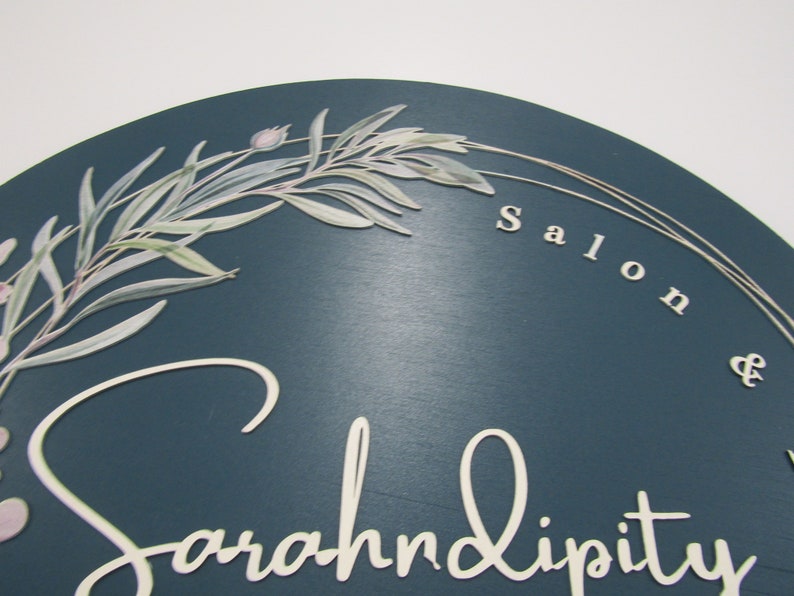 Custom Sign Round Business Commerical Signage Salon Boutique Made to ...