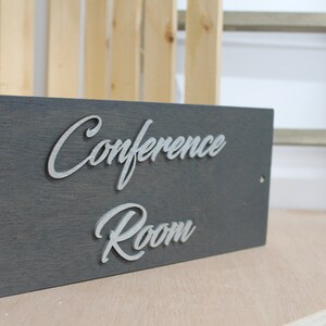 Conference Room Business Sign Unframed Commerical Signage 3D Raised ...