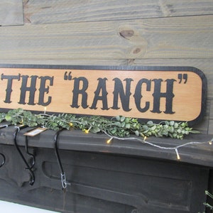 Oversized Large Custom Ranch Rustic Wooden Sign the Ranch Raised ...