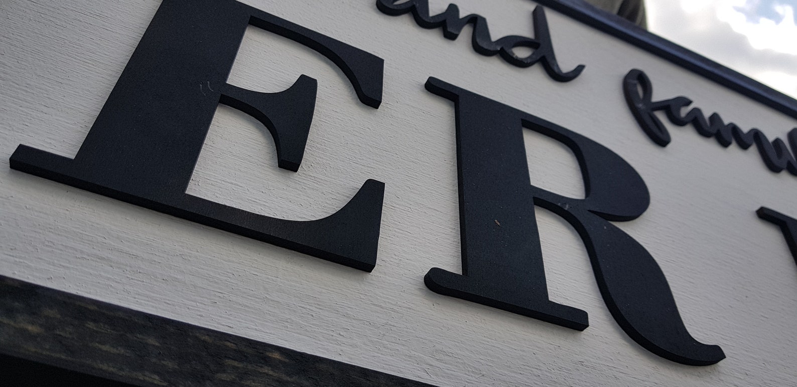 Raised Text Friends and Family Gather Here Sign Over Sized | Etsy