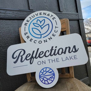 Custom Contour Logo PVC Sign Textured Rejuvenate Lake Spa Outdoor Ready ...