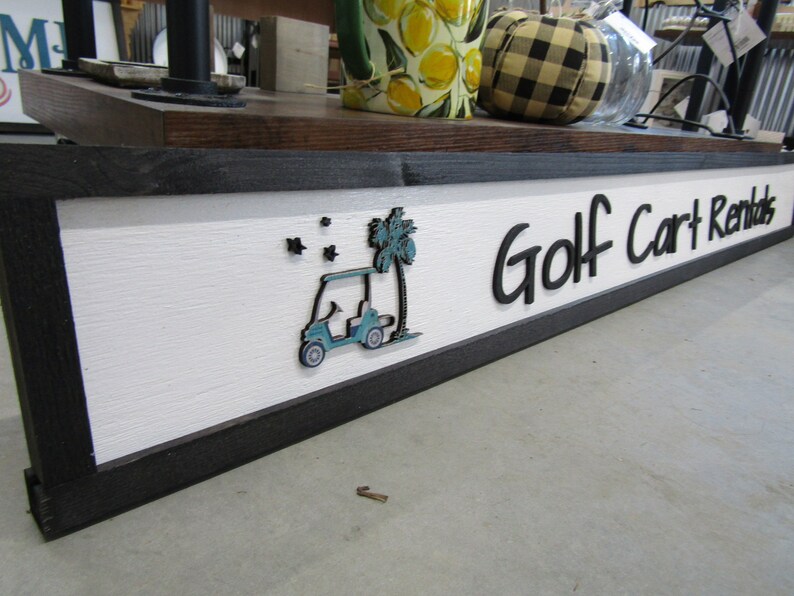 Long Horizontal Custom Sign Golf Course Cart Rental Signage - Etsy