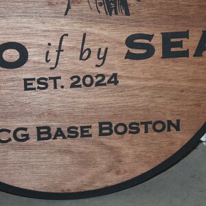 Nautical Sea Lantern Coast Guard USCG Custom Sign Round Base Sign Made ...