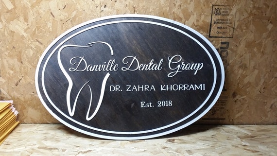 Large Custom Oval Dental Care Sign Wooden Dentist Office - Etsy