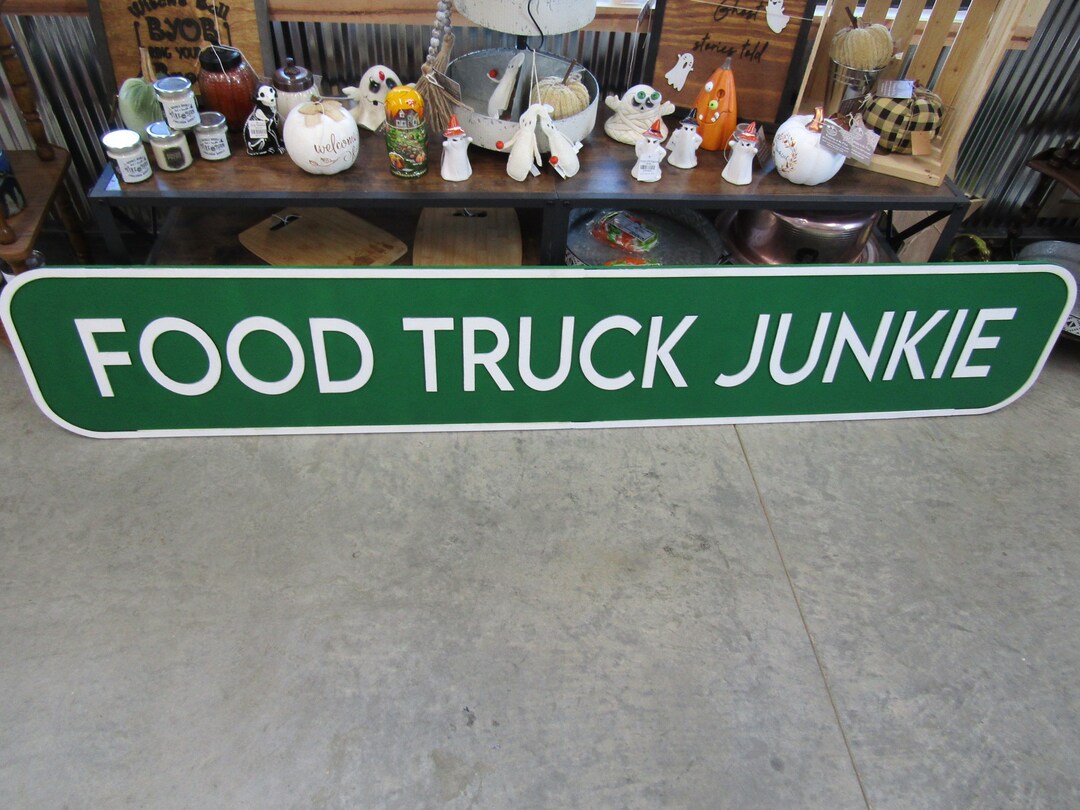 Custom Wood Handmade Sign Food Truck Signage Commerical Food Handmade ...