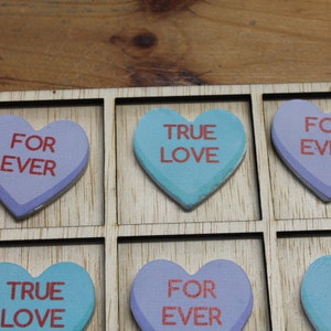 Handmade Tic Tac Toe Conversation Hearts True Love Forever Candy ...