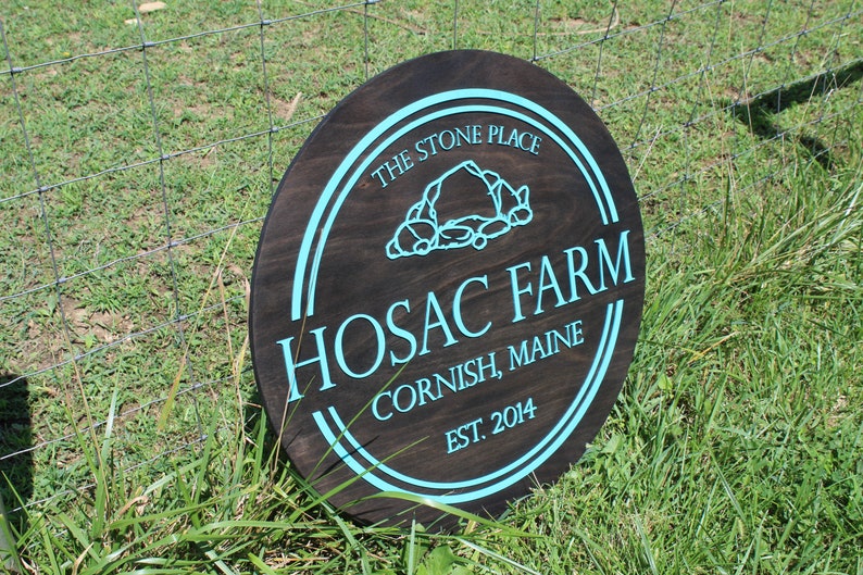 Extra Large Round Farm Sign Ranch Business Sign Raised Text | Etsy