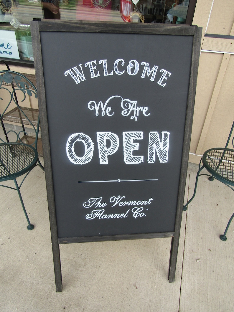 Customizable A-frame Sidewalk Sign: Welcome, We Are Open - Etsy