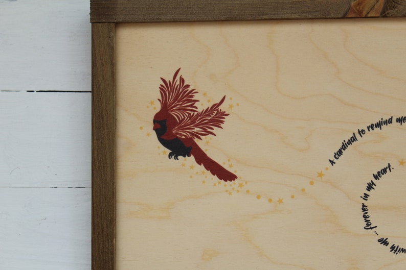 Cardinal Memory Gift Memorial Wood Sign Far Apart Still in My - Etsy