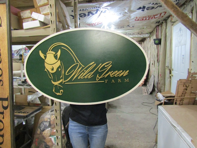 Custom Wood Sign Logo Laser Cut Out Large Oval Custom Wood - Etsy