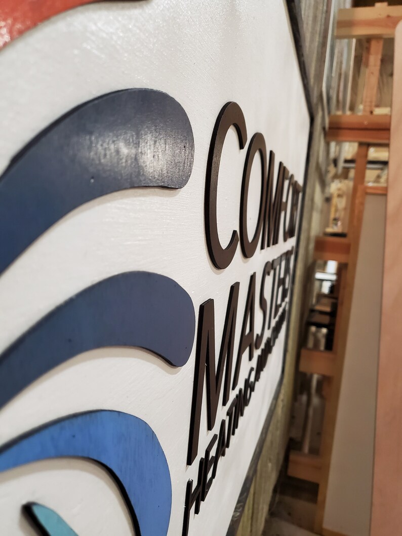 Heating and Cooling Wood Sign Large Outdoor Commercial AC - Etsy