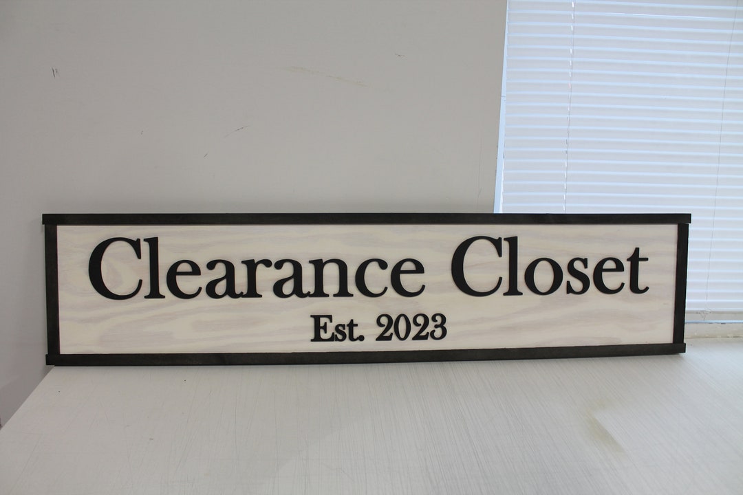 Custom Wooden Sign Thrift Clearance Closet Handmade Personalized Resale ...