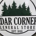 General Store Sign Small Business Round Sign Raised Text Commercial ...