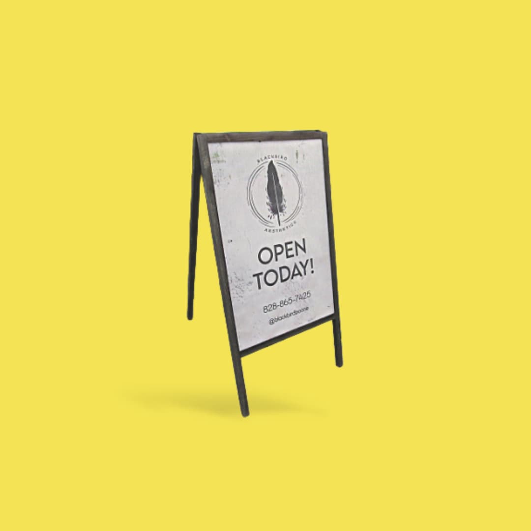 Custom Printed A‑frame Sign Personalized Business Sidewalk Sign ...