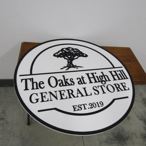 Custom Round Business Sign Commerical Signage Made to Order General ...