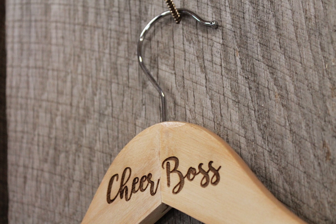 Engraved Wood Cheerleading Uniform Hanger: Cheer Boss Gift - Etsy