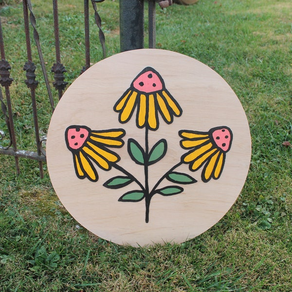 Round Garden Sign - Etsy