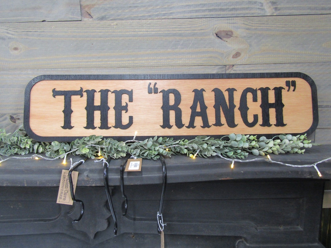 Oversized Large Custom Ranch Rustic Wooden Sign the Ranch Raised ...