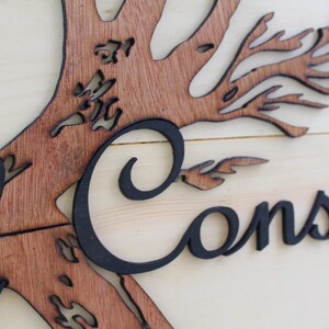 Natural 3D Raised Text Logo Oval Business Sign Custom Tree Your Graphic ...