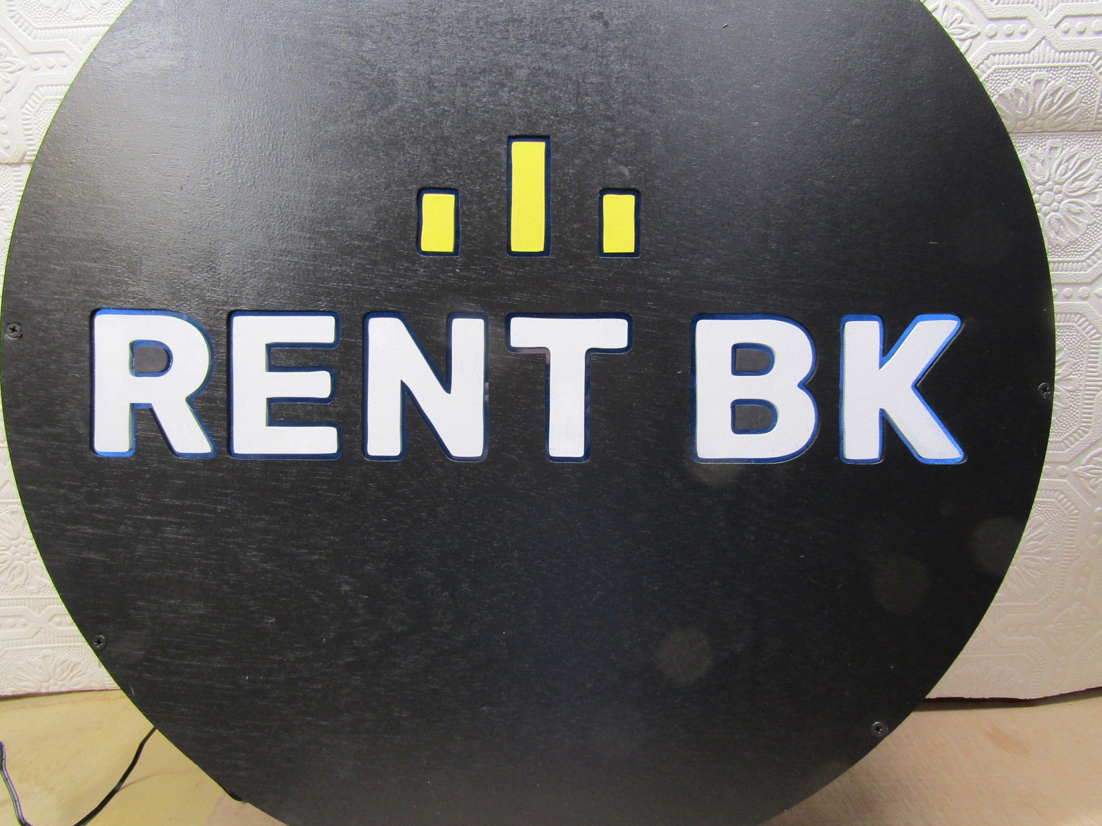 Custom Wood Lit Business Sign Entrance Light Neon Remote | Etsy