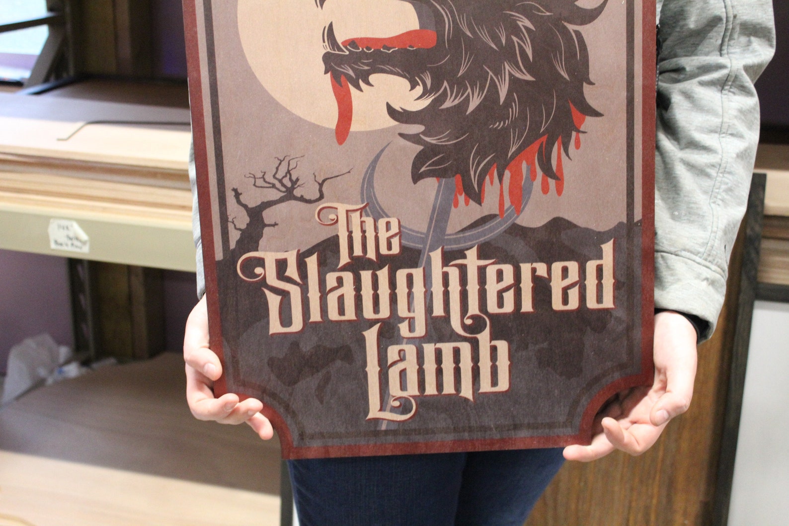 Large Slaughtered Lamb Sign With UV Ink Printed Extra Detail Contour ...