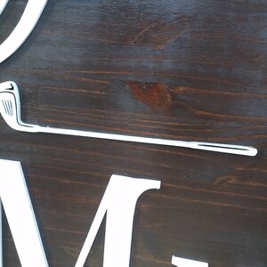 Large Custom Golf Sign Putter Golf Club Business Logo Wood Raised Text ...