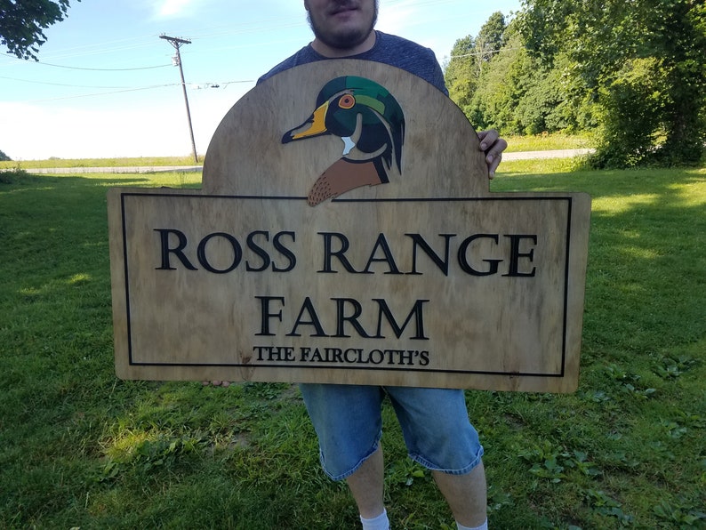 Farm Sign Woodland Duck Bird Poultry Hobby Farm Large - Etsy