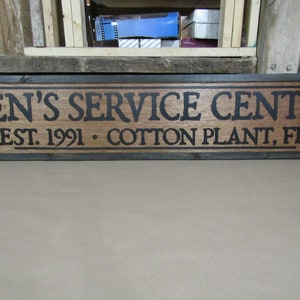 Service Center Sign Wooden Signage Large Oversized Store Front Sign ...