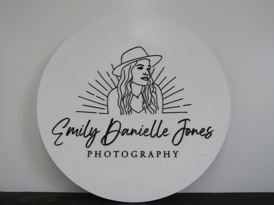 Custom Sign Round Business Commerical Signage Minimalist Made to Order ...