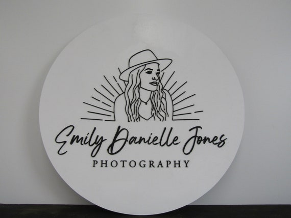 Custom Sign Round Business Commerical Signage Minimalist Made - Etsy