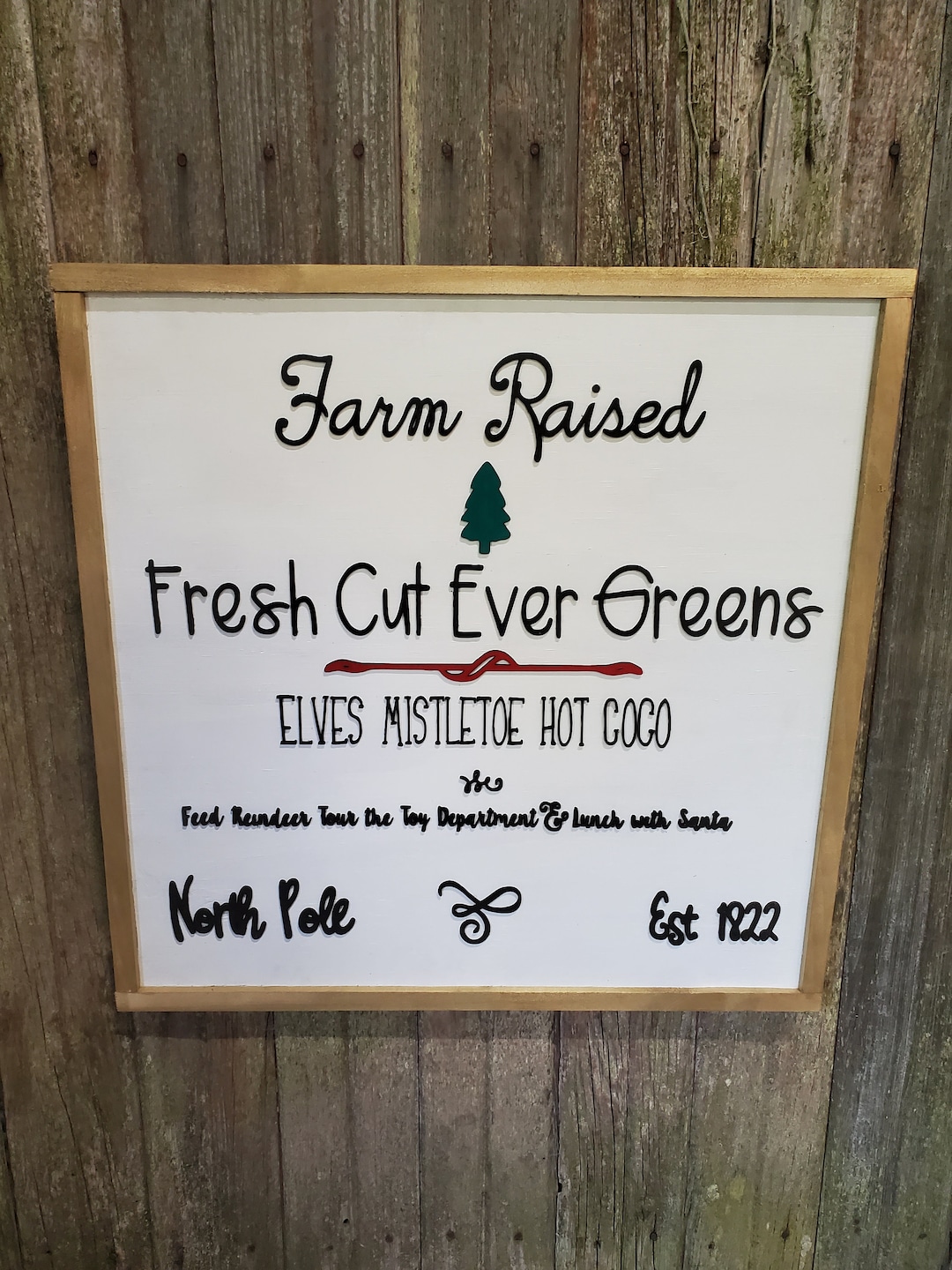 Christmas Tree Farm 3D Wood Sign Fresh Cut Christmas Wall Decor ...