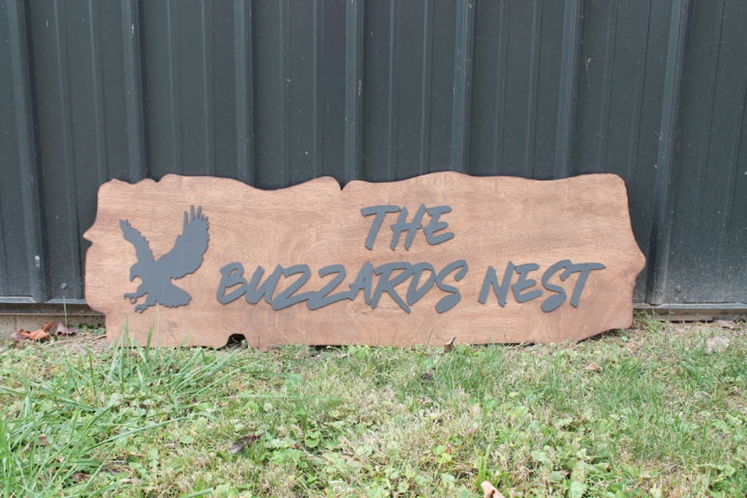 Buzzard Predatory Bird Nest Mock Live Edge Business Grove 3D Laser Cut ...