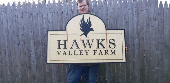 Large Custom Wooden Farm Sign Entrance Commerical Signage Logo - Etsy