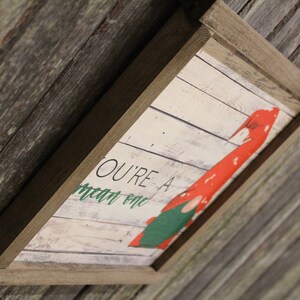Gnome Your A Mean One Wood Sign Elf Green Beard Cute Funny Christmas ...