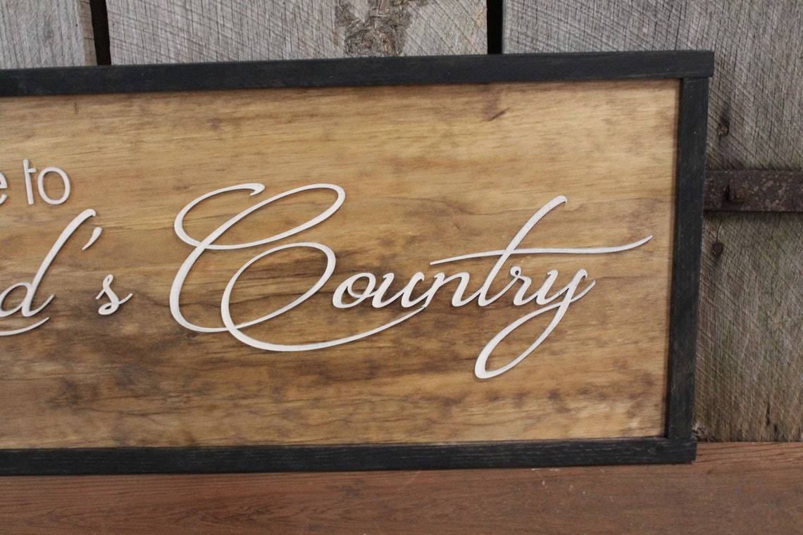 God's Country Entrance Sign Welcome Sign 3D Raised - Etsy